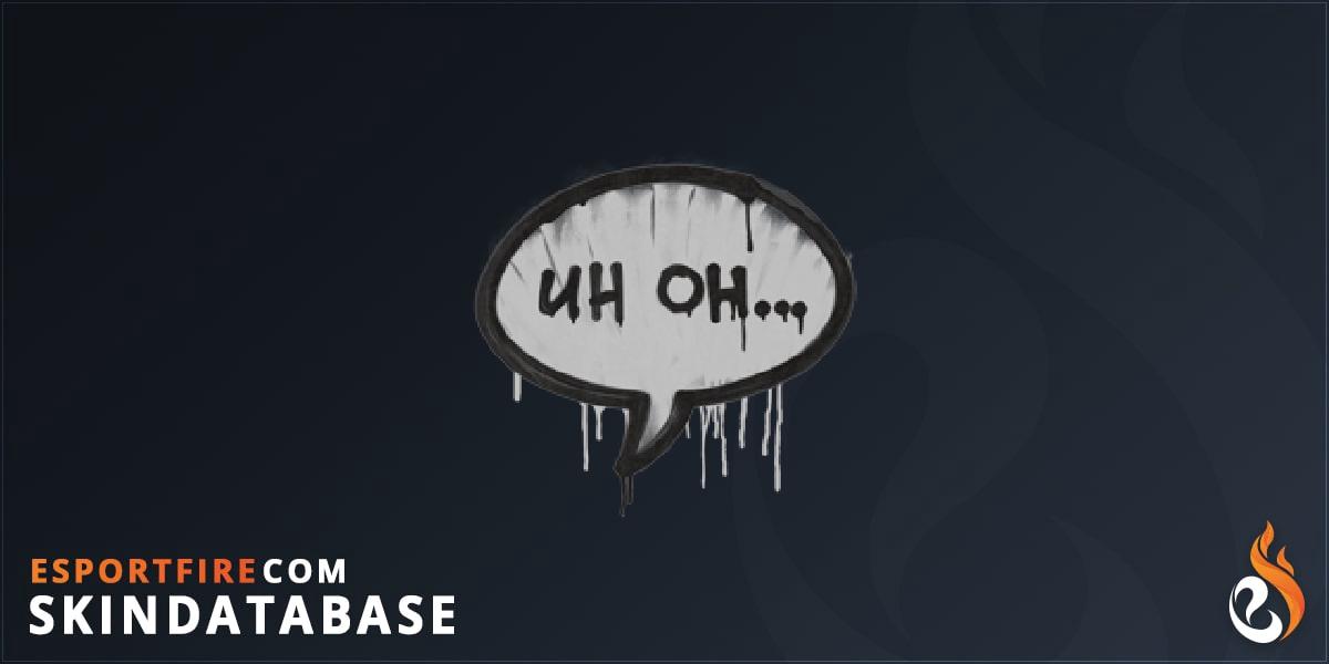 Graffiti | Uh Oh (Shark White) - EsportFire.com