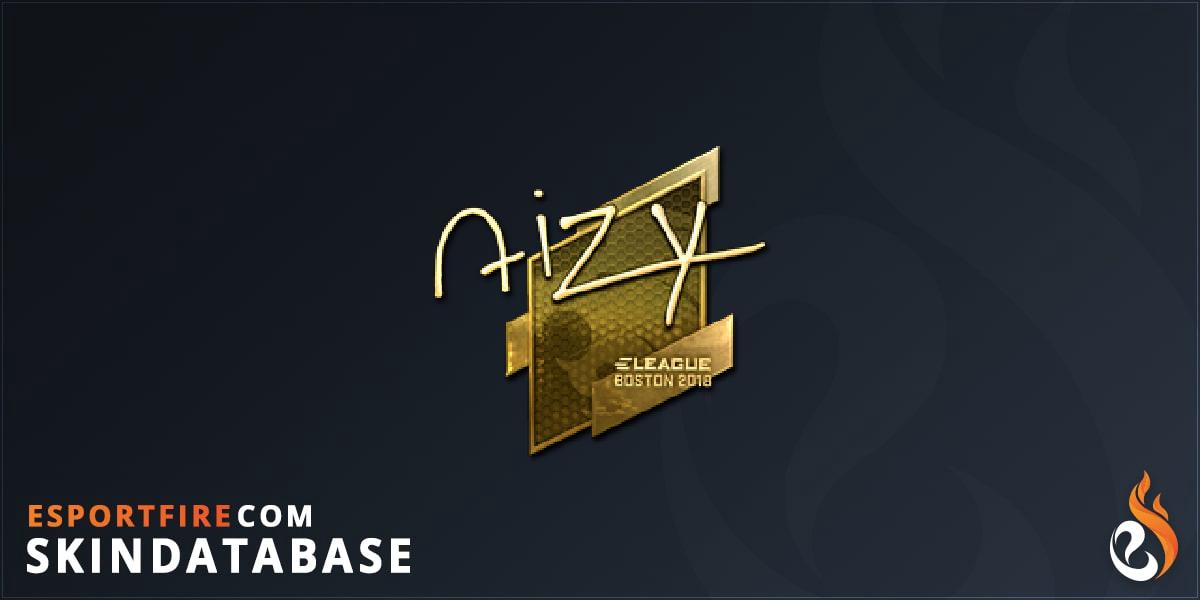 Sticker | aizy (Gold) | Boston 2018 - EsportFire.com