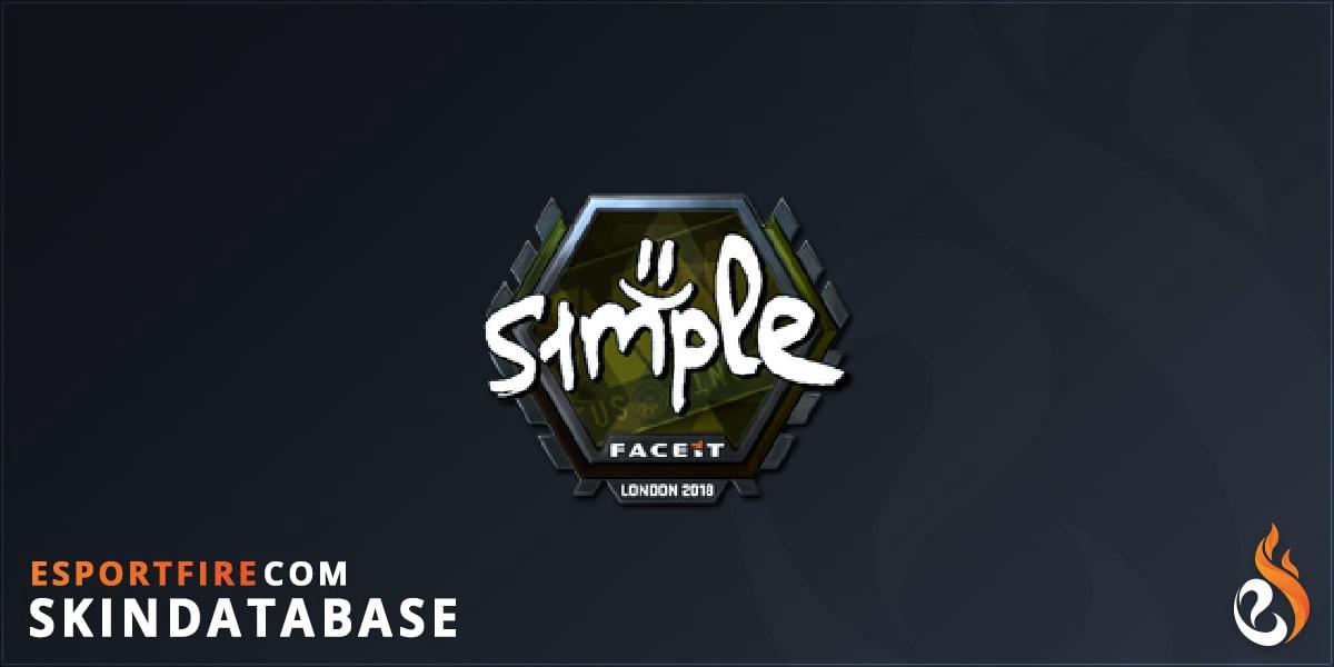 Sticker | s1mple (Foil) | London 2018 - EsportFire.com