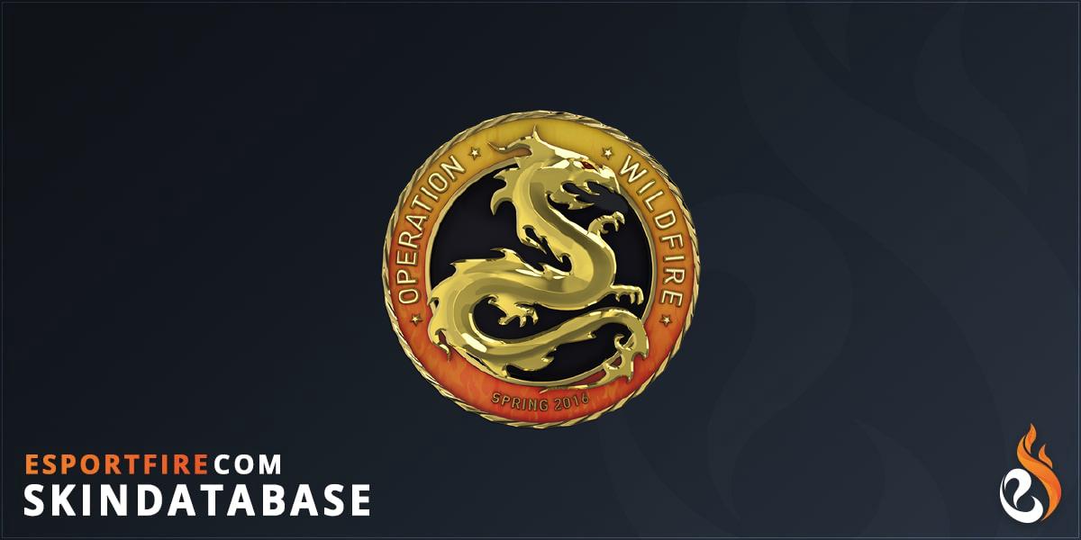 Gold Operation Wildfire Coin - EsportFire.com