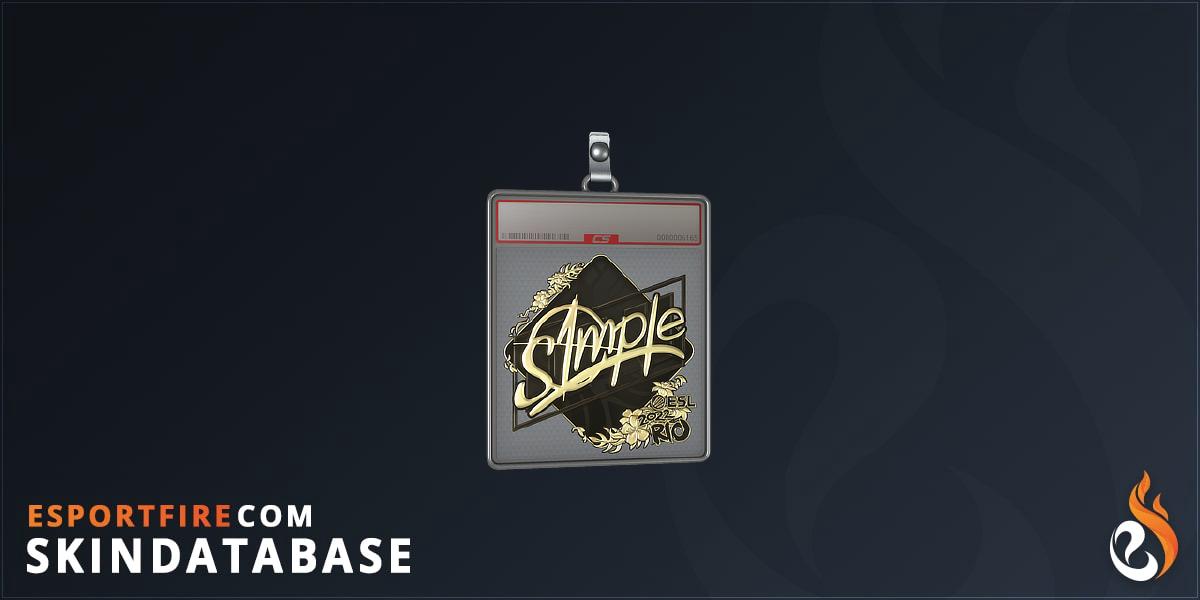 Sticker Slab | s1mple (Gold) | Rio 2022 - EsportFire.com