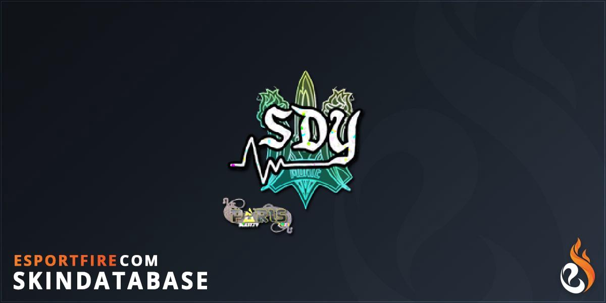 Sticker | sdy (Glitter) | Paris 2023 - EsportFire.com