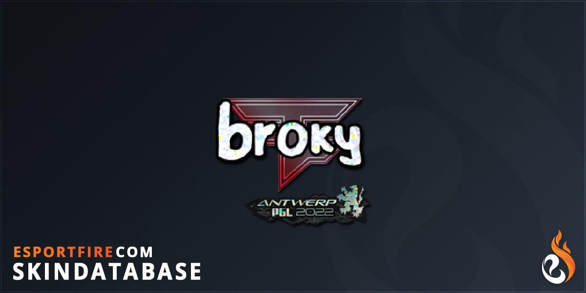 Sticker | broky (Glitter) | Antwerp 2022 - EsportFire.com