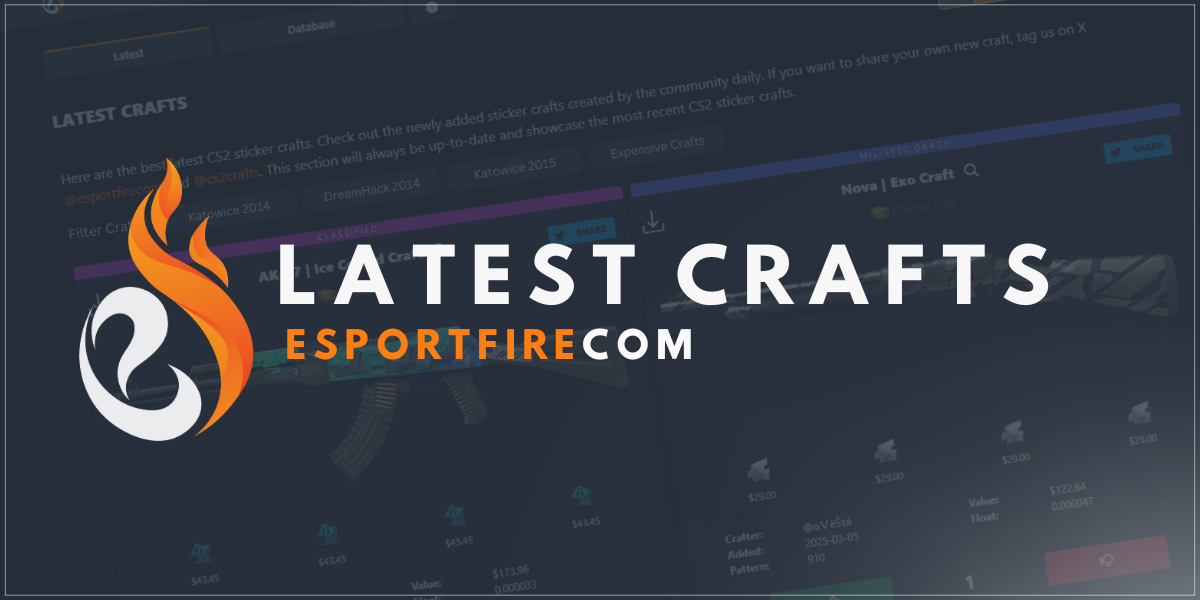 EsportFire Craft Database