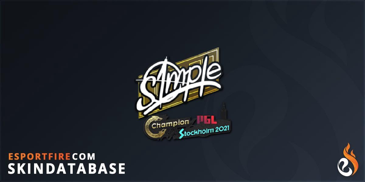 Sticker | s1mple | Stockholm 2021 - EsportFire.com