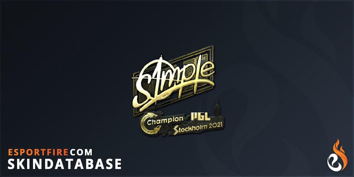 Sticker | s1mple (Gold) | Stockholm 2021 - EsportFire.com