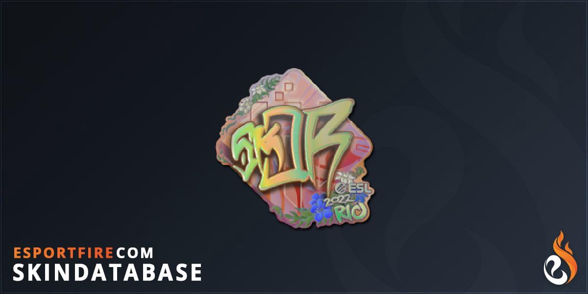 Sticker | sk0R (Holo) | Rio 2022 - EsportFire.com