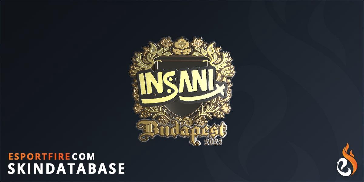 Sticker | insani (Gold) | Budapest 2025 - EsportFire.com