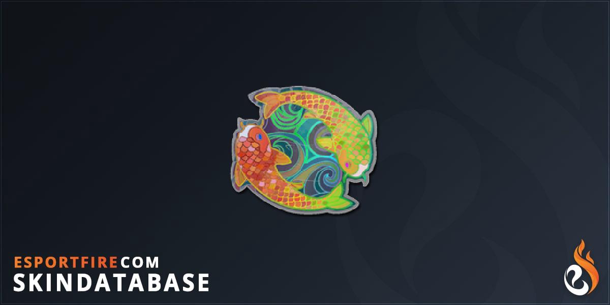 Sticker | Twin Koi (Holo) - EsportFire.com