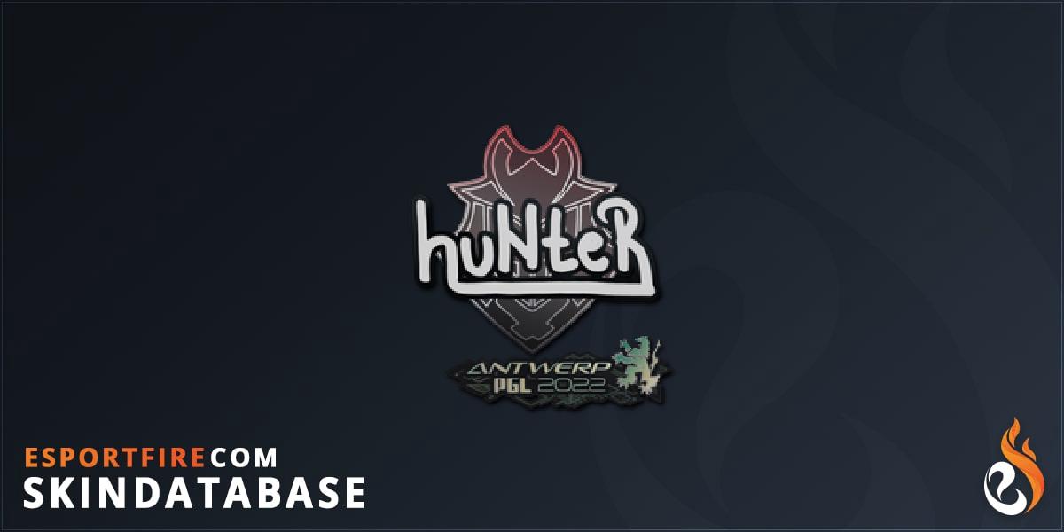 Sticker | huNter | Antwerp 2022 - EsportFire.com