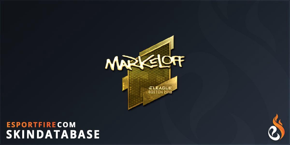 Sticker | markeloff (Gold) | Boston 2018 - EsportFire.com
