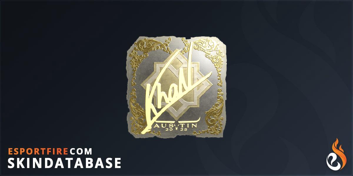Sticker | khaN (Gold) | Austin 2025 - EsportFire.com