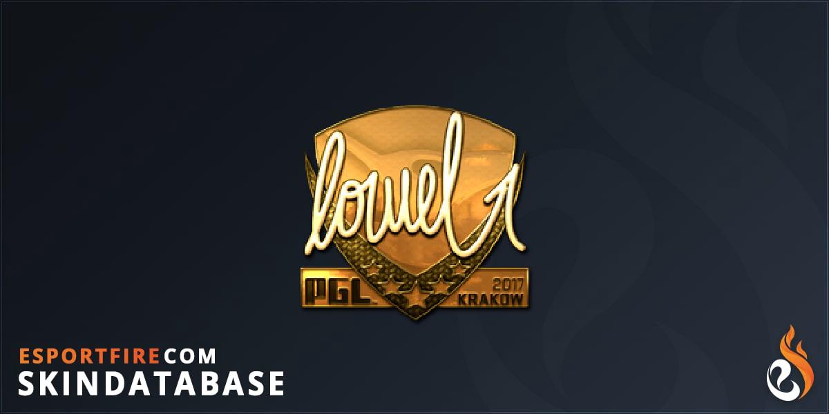 Sticker | loWel (Gold) | Krakow 2017 - EsportFire.com