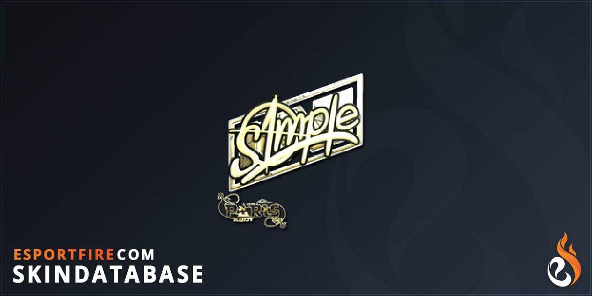 Sticker | s1mple (Gold) | Paris 2023 - EsportFire.com