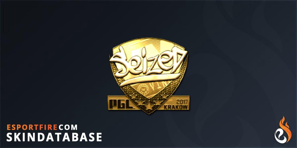 Sticker | seized (Gold) | Krakow 2017 - EsportFire.com